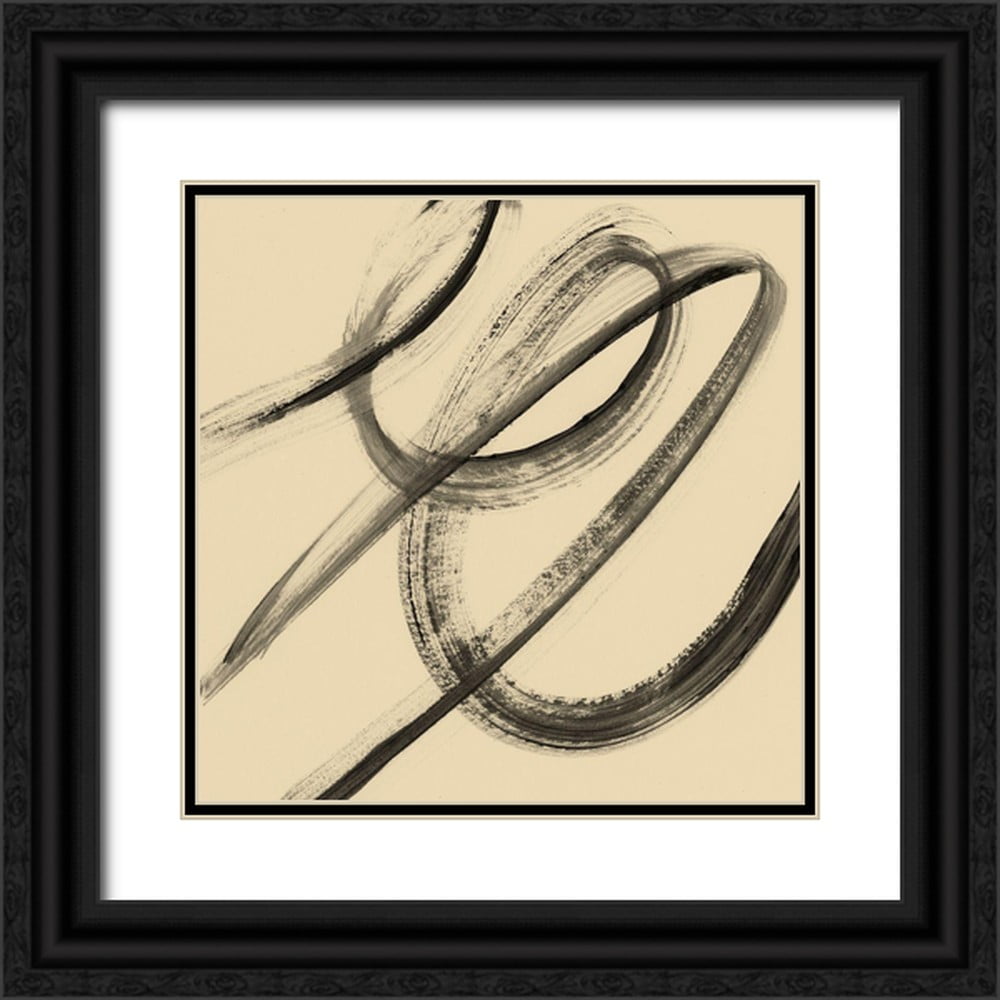 Borges, Victoria 26x26 Black Ornate Wood Framed with Double Matting ...