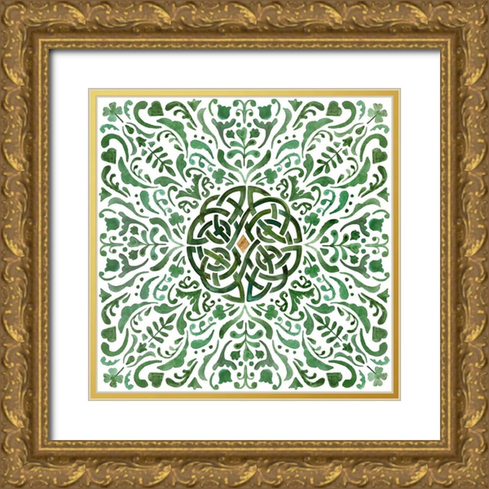 Borges, Victoria 26x26 Gold Ornate Wood Framed with Double Matting ...