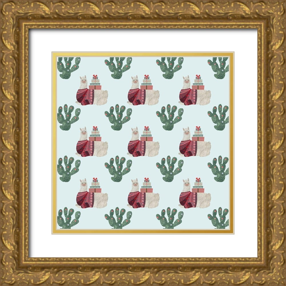 Borges, Victoria 26x26 Gold Ornate Wood Framed with Double Matting ...