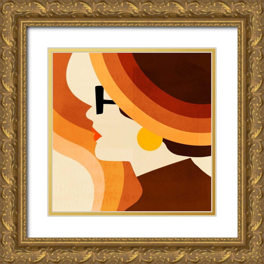 Borges, Victoria 26x26 Gold Ornate Wood Framed with Double Matting ...