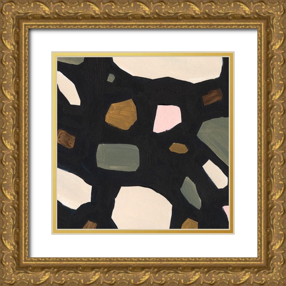 Borges, Victoria 26x26 Gold Ornate Wood Framed with Double Matting ...