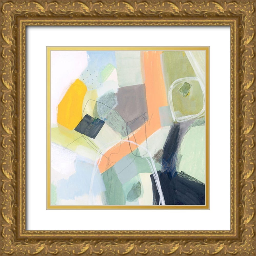 Borges, Victoria 26x26 Gold Ornate Wood Framed with Double Matting ...