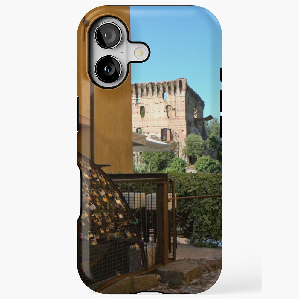 Borghetto Italy Rustic Village Illustration iPhone Case 17 11 12 13 14 ...