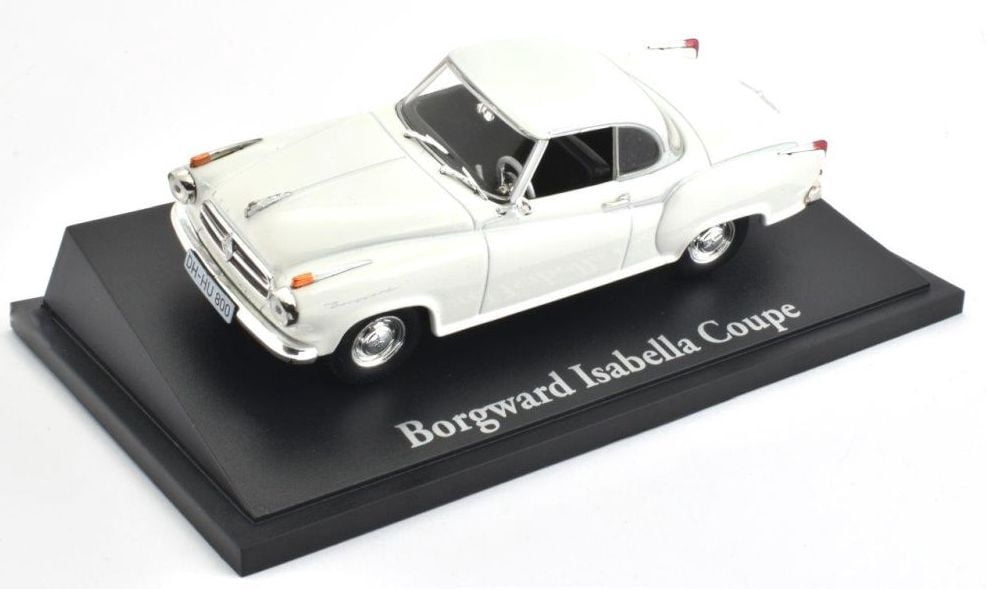 Borgward Isabella Coupe 1:43 scale Diecast Model Car in White by Ex Mag ...