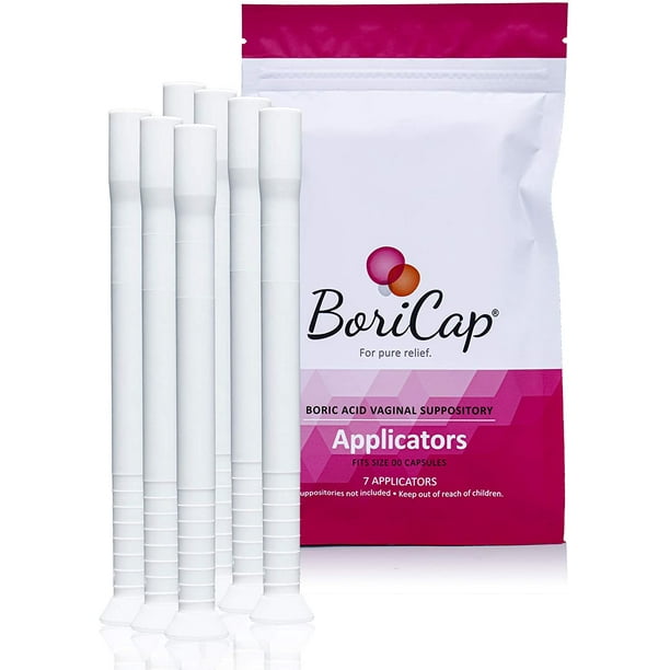 BoriCap Vaginal Suppository Applicator 7 Count | Reusable | Fits All ...