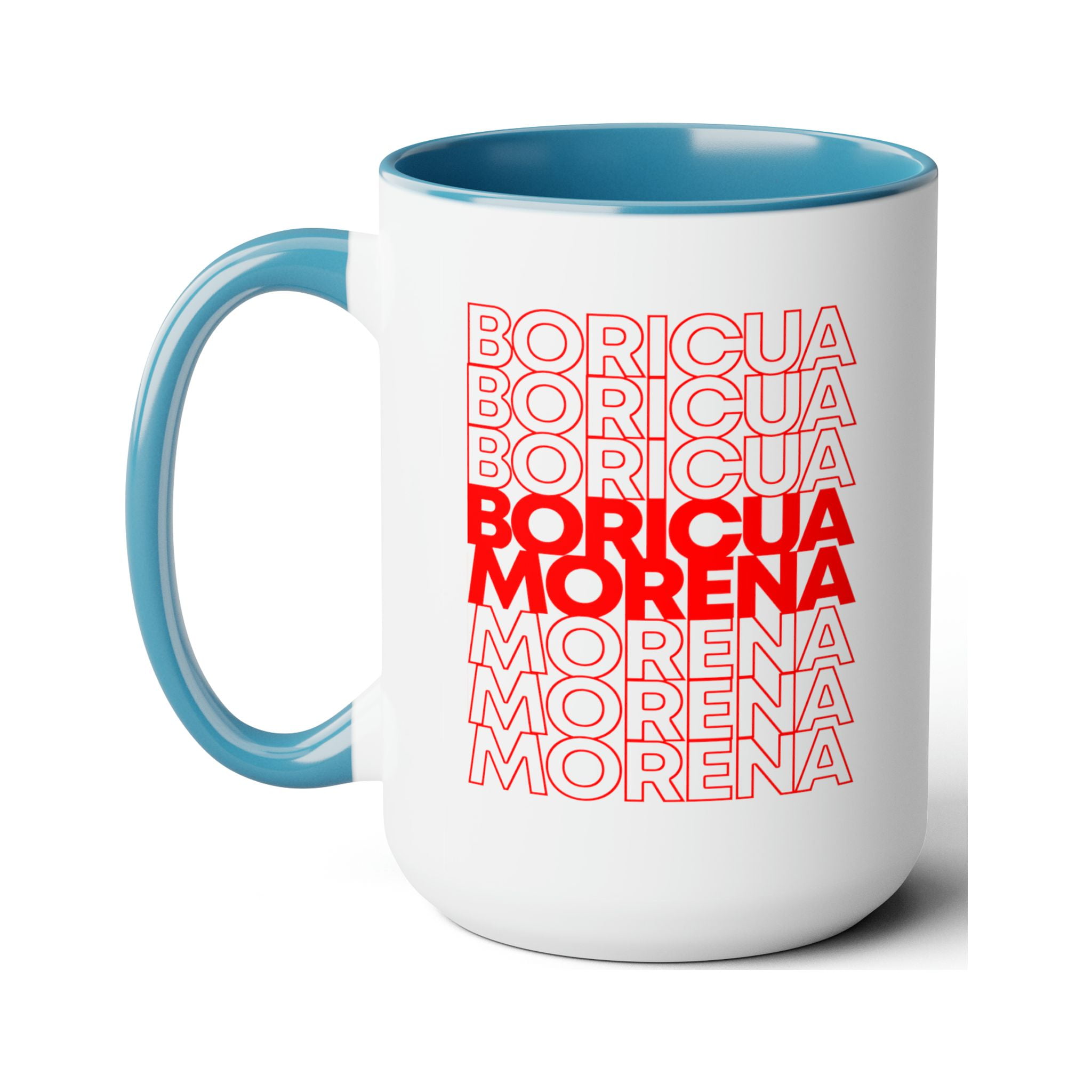 Boricua Morena Puerto Rican Two-Tone Coffee Mugs, 15oz - Walmart.com
