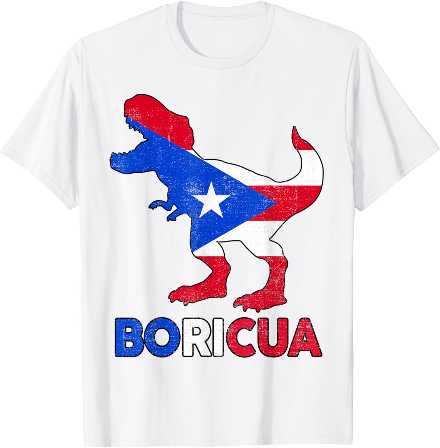 Boricua Puerto Rican Flag Dino Rico Heritage Kid Boy Toddler T-Shirt ...