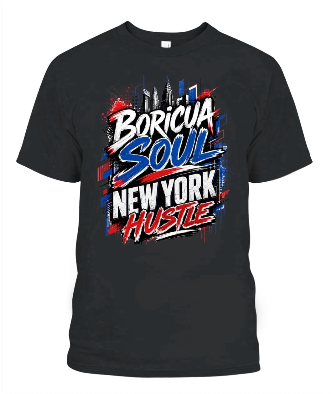 Boricua Soul New York Hustle T-Shirt Puerto Rican Day Parade - Walmart.com