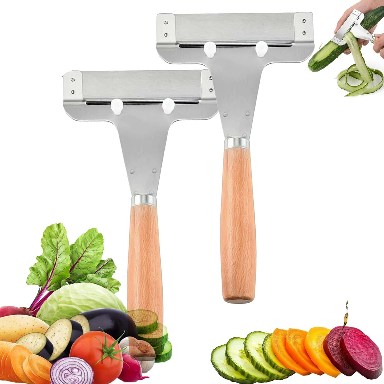 Borikise Adjustable Thickness Vegetable Slicer & Peeler, Durable ...