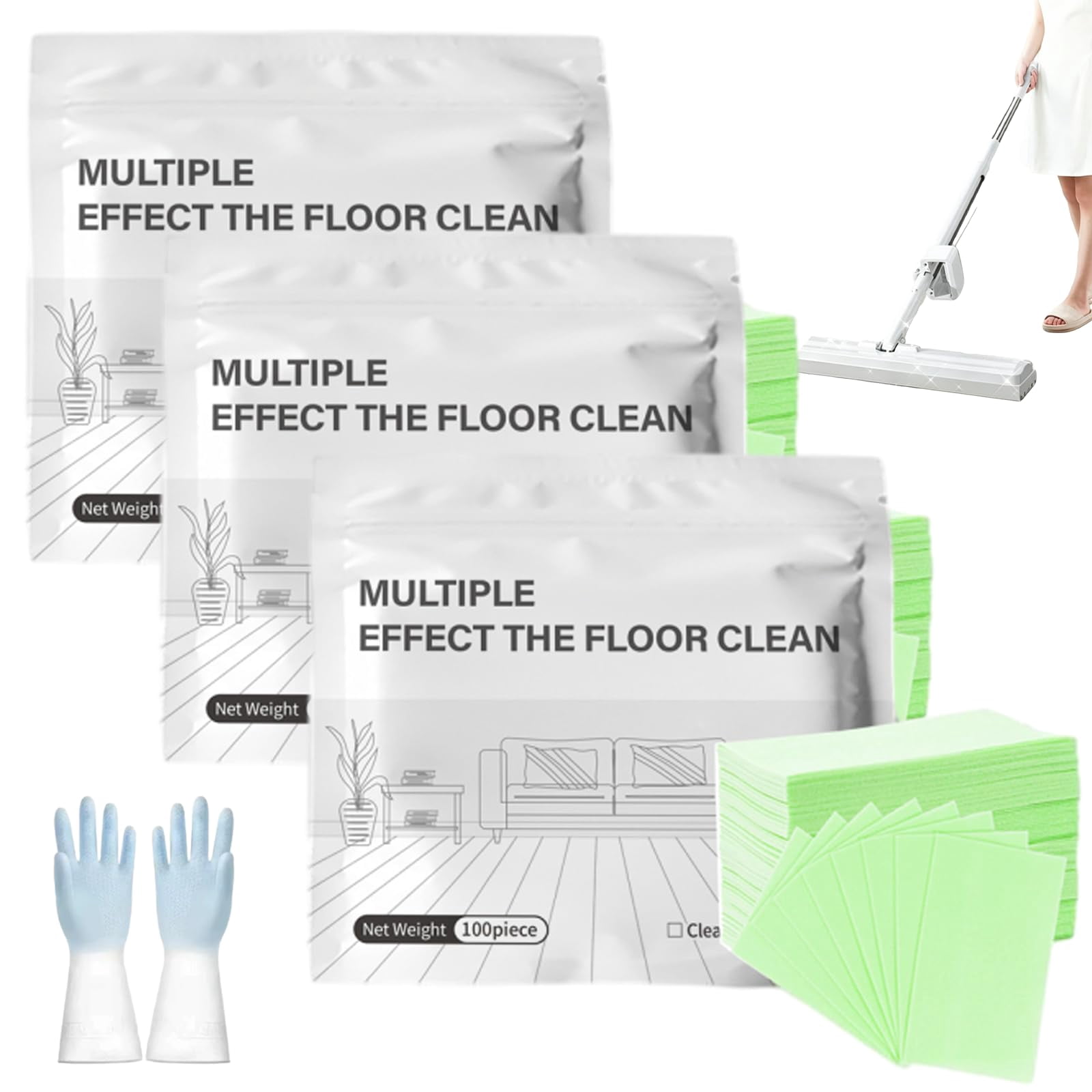 Borikise Floor Cleaning Tablets Multi-surface Cleaner, 100 Pcs ...