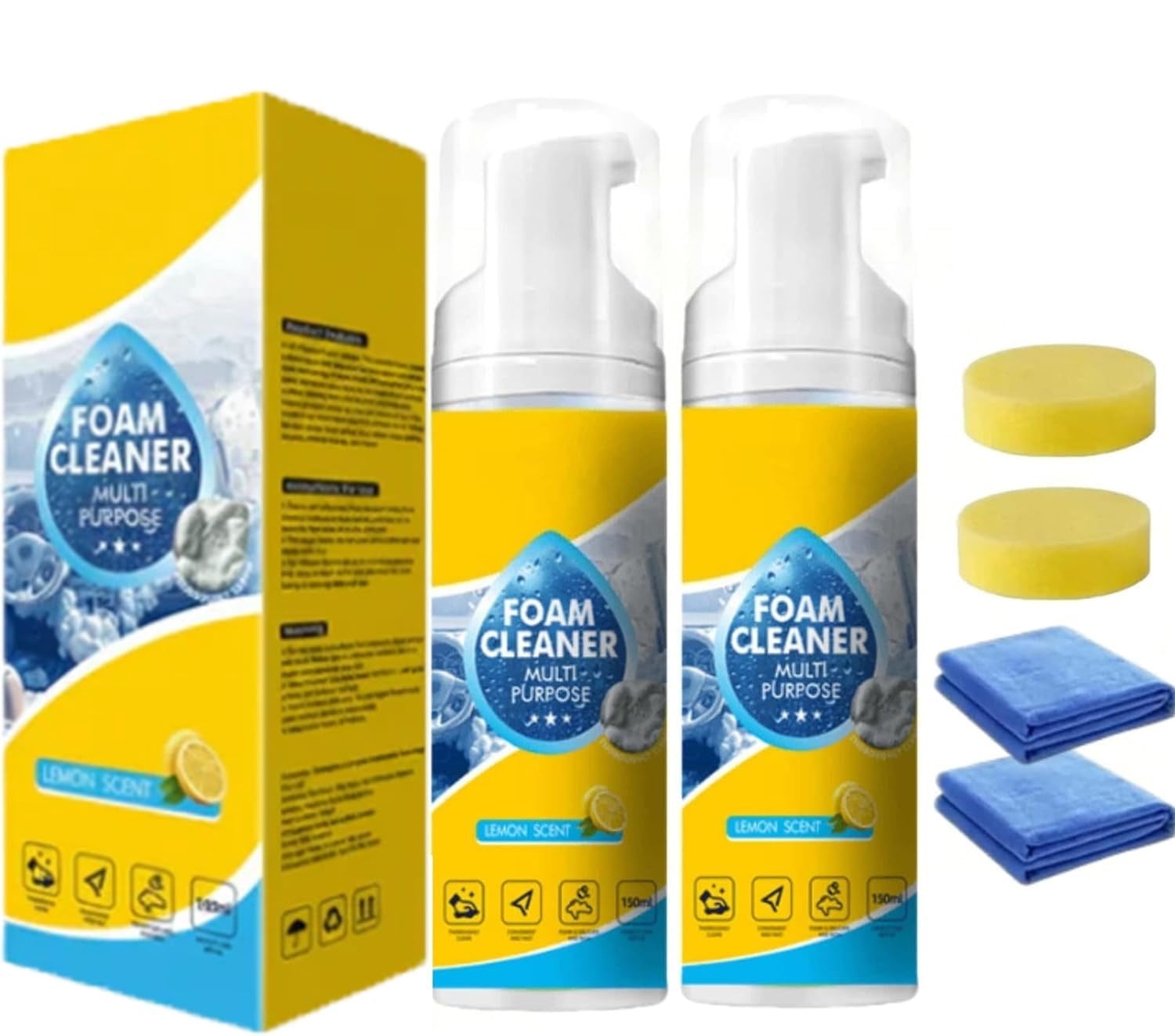 Borikise Foam Cleaner All Purpose, 4-in-1 Multi-Enzyme No-Rinse Foam ...