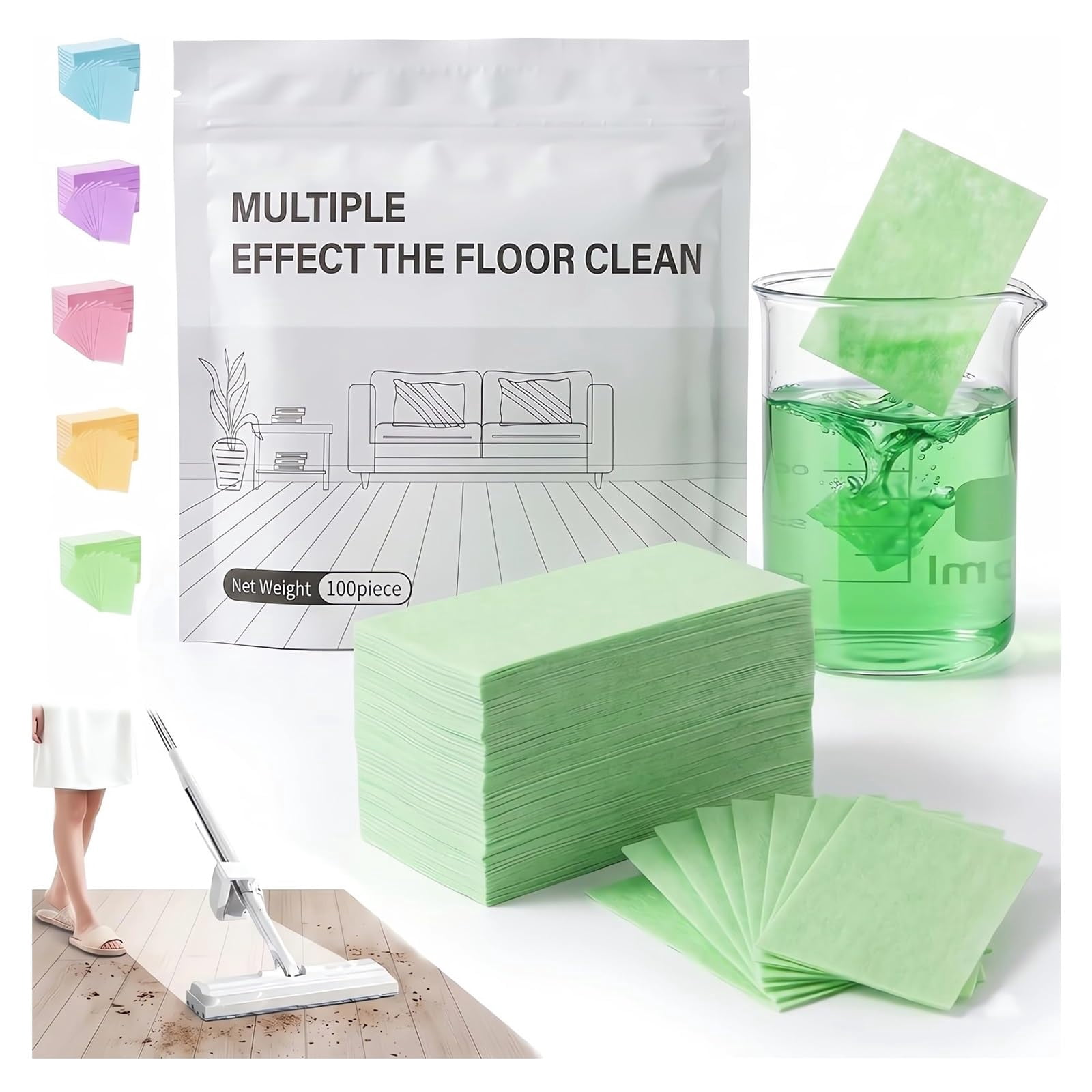 Borikise Multi-Surface Floor Cleaning Tablets, Pet Safe Dissolving Mop ...