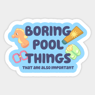 Boring Pool Things Sticker Bluey Stickers For Kids, Bluey Stickers ...