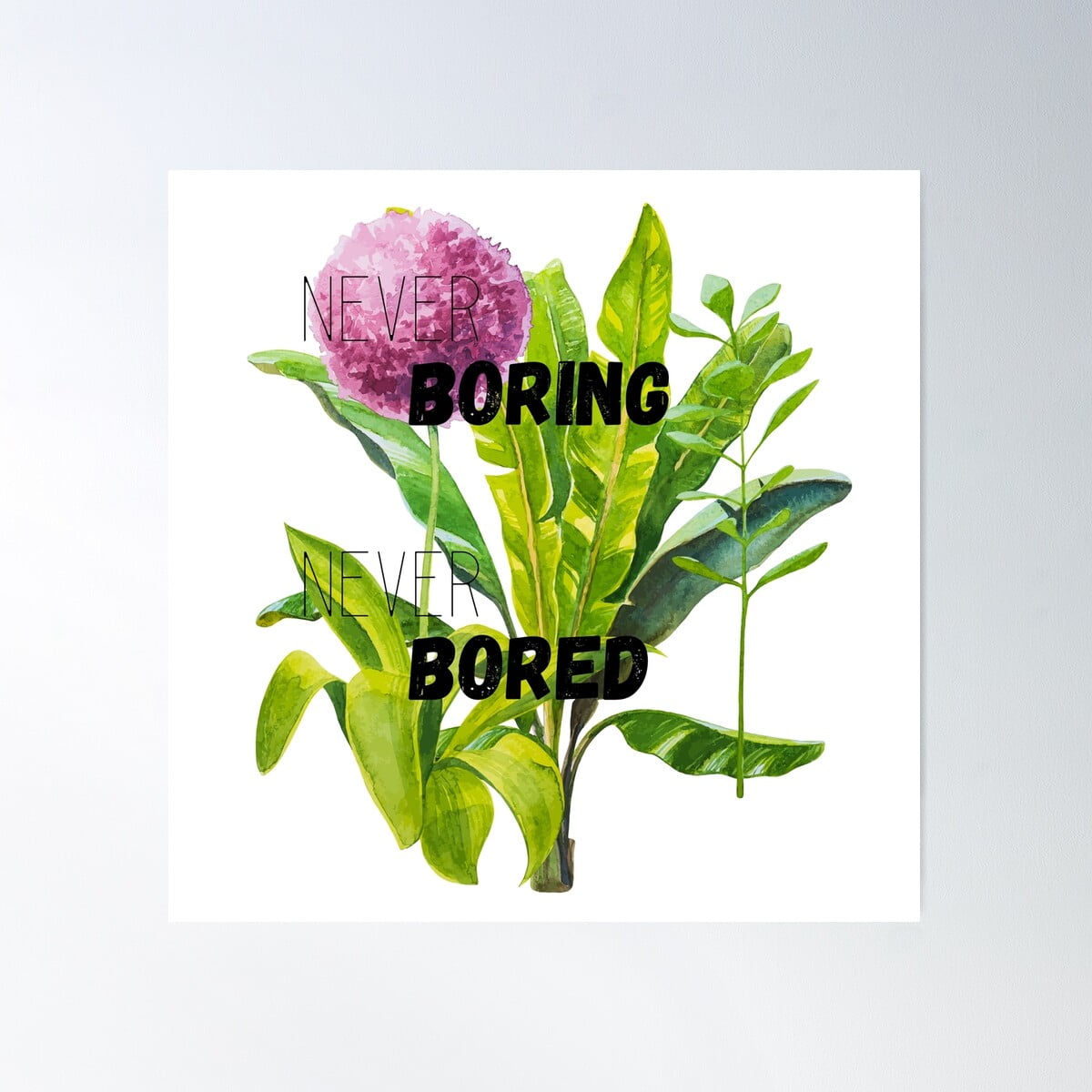 Boring! Poster Wall Art Modern Wall Decor For Living Room Bedroom Art ...