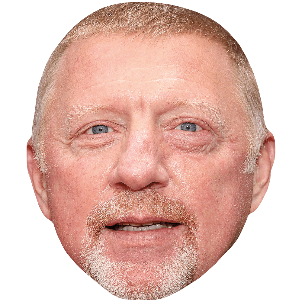 Boris Becker (Beard) Celebrity Mask, Flat Card Face, Fancy Dress Mask ...