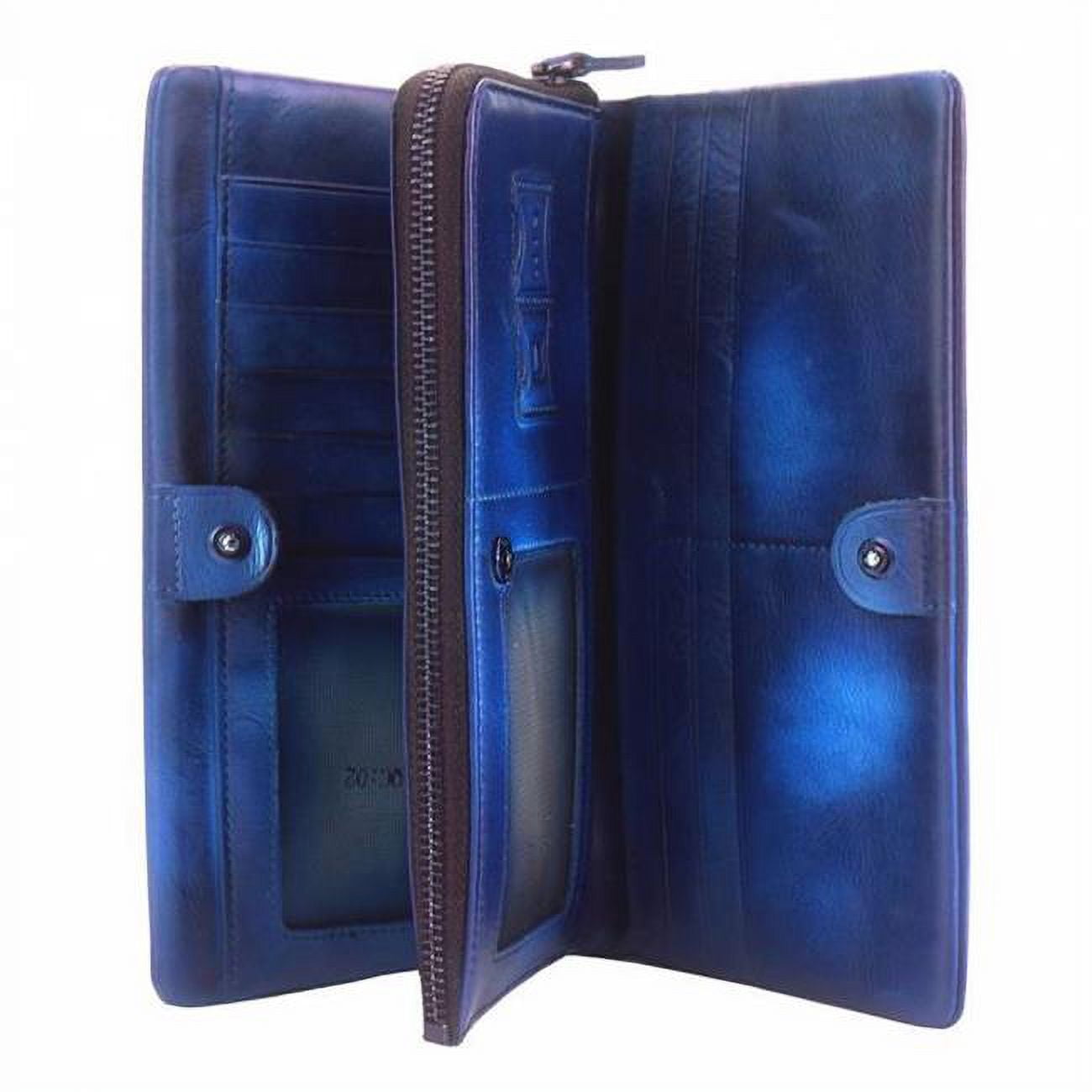 Boris Womens Luxury Handmade Wallet In Vintage Leather, Dark Blue ...