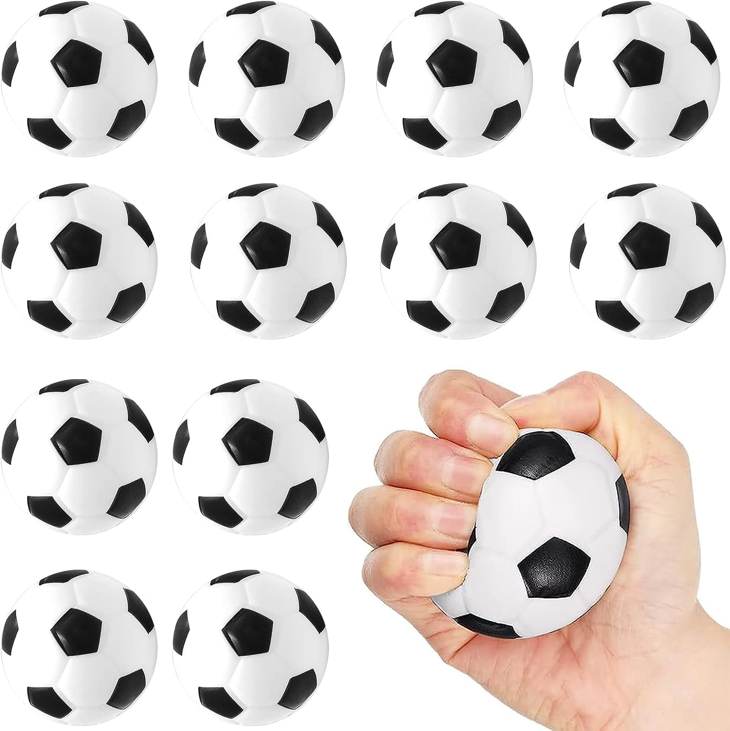 Boriyuan 12 Pcs Mini Soccer Ball Foam Sports Balls 2.5 inch Stress ...