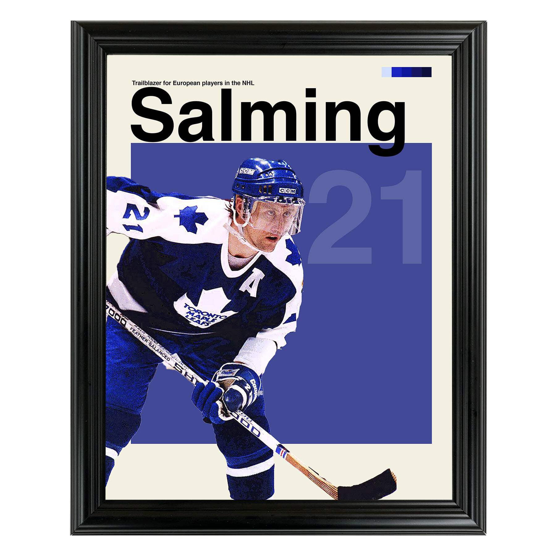 Borje Salming Framed Sports Art Photo by Thomas Maxwell - Walmart.com