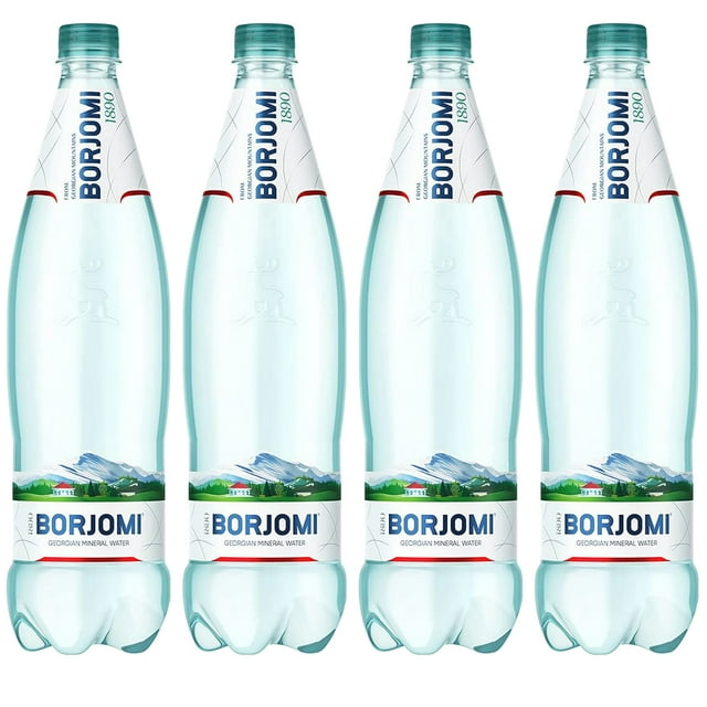 Borjomi Sparkling Bottle Water From Spring in Caucasus Mountains 1L/2 ...