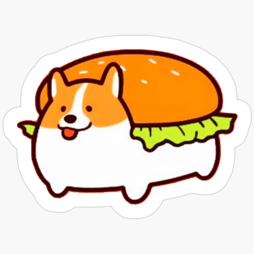 Borker Burger Sticker Phone Decal Water Bottle Stickers Car Decals ...