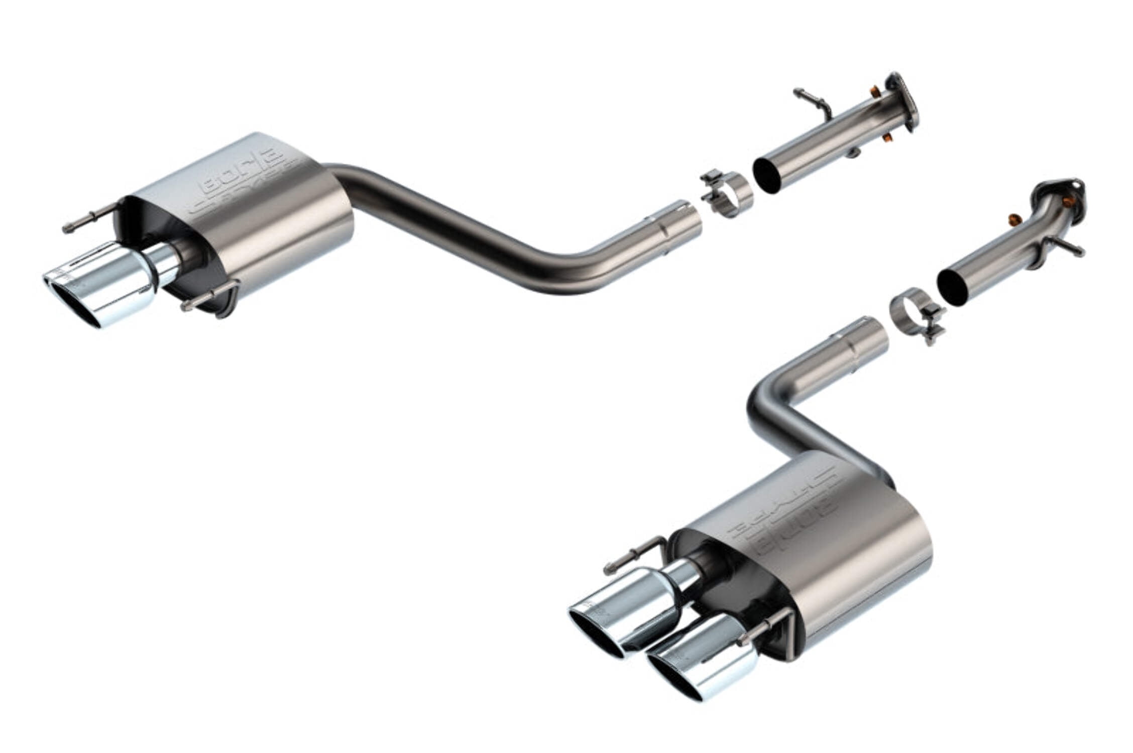 Borla S-Type 2.5-inch True Dual Axle-Back Exhaust System for Lexus RC F ...