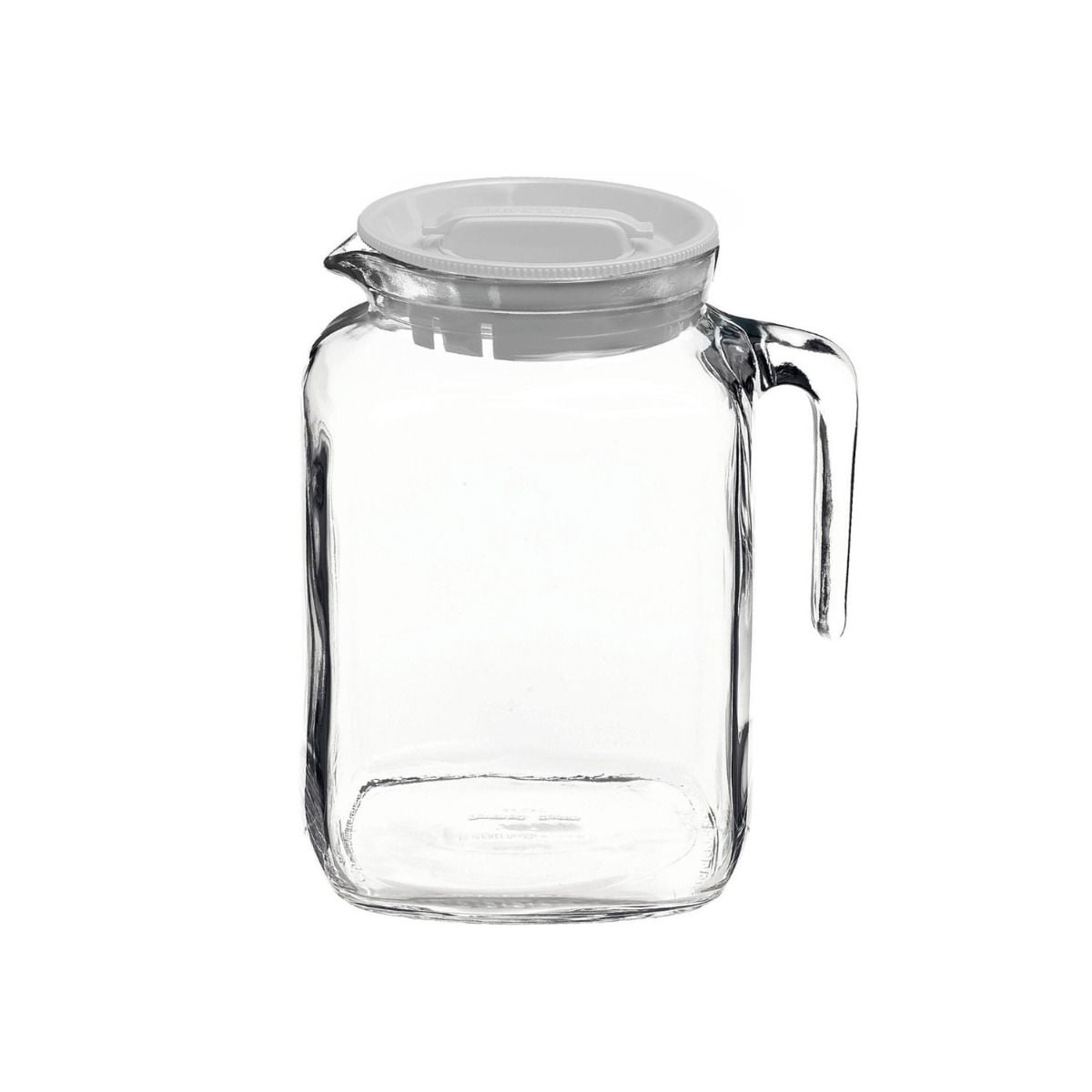Bormioli Rocco Large 2L Glass Pitcher with Top Lid, Infusion Beverage ...