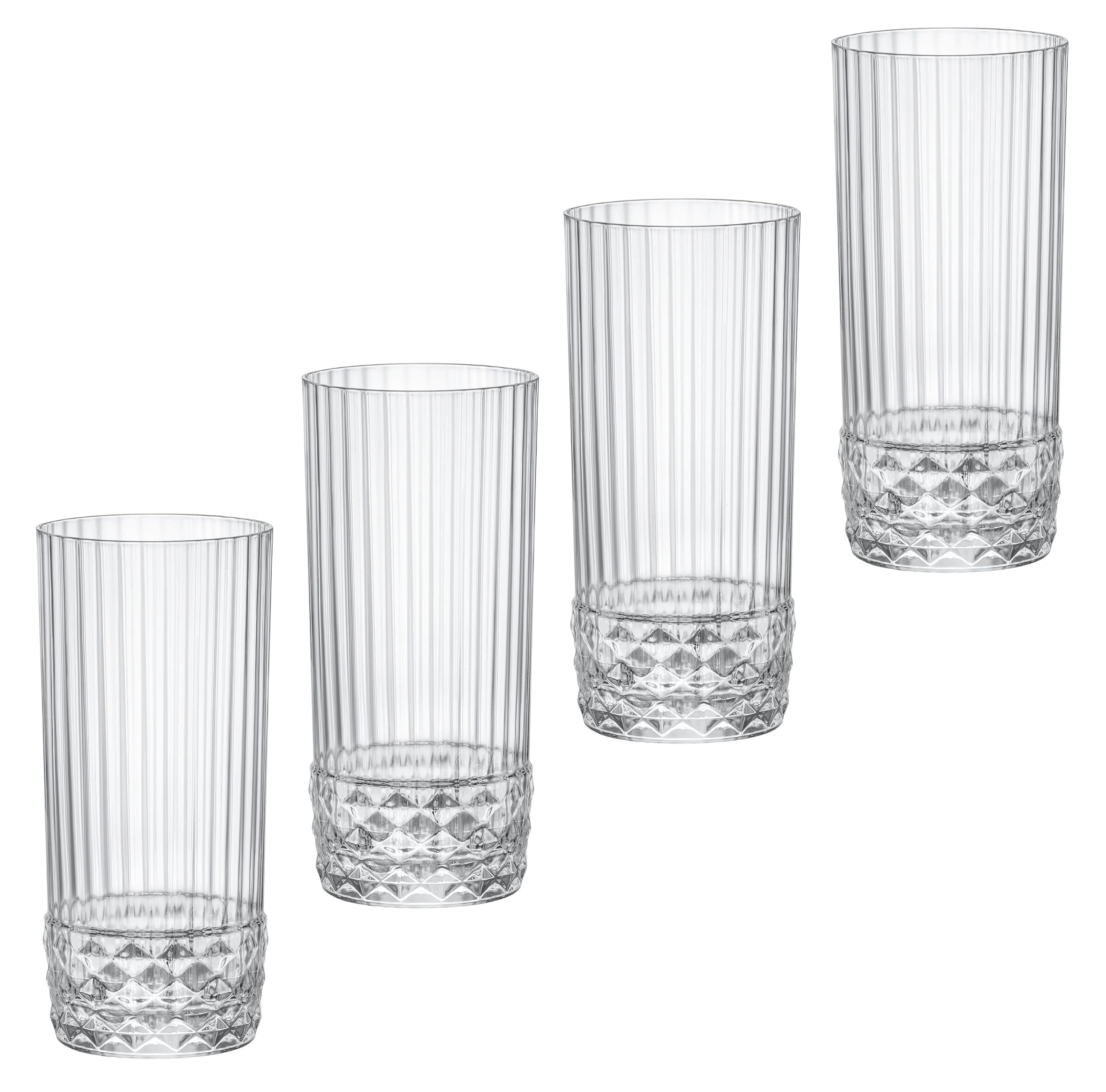Bormioli Rocco America '20s 16.25 oz. Cooler Glasses, Clear, Set of 4 ...
