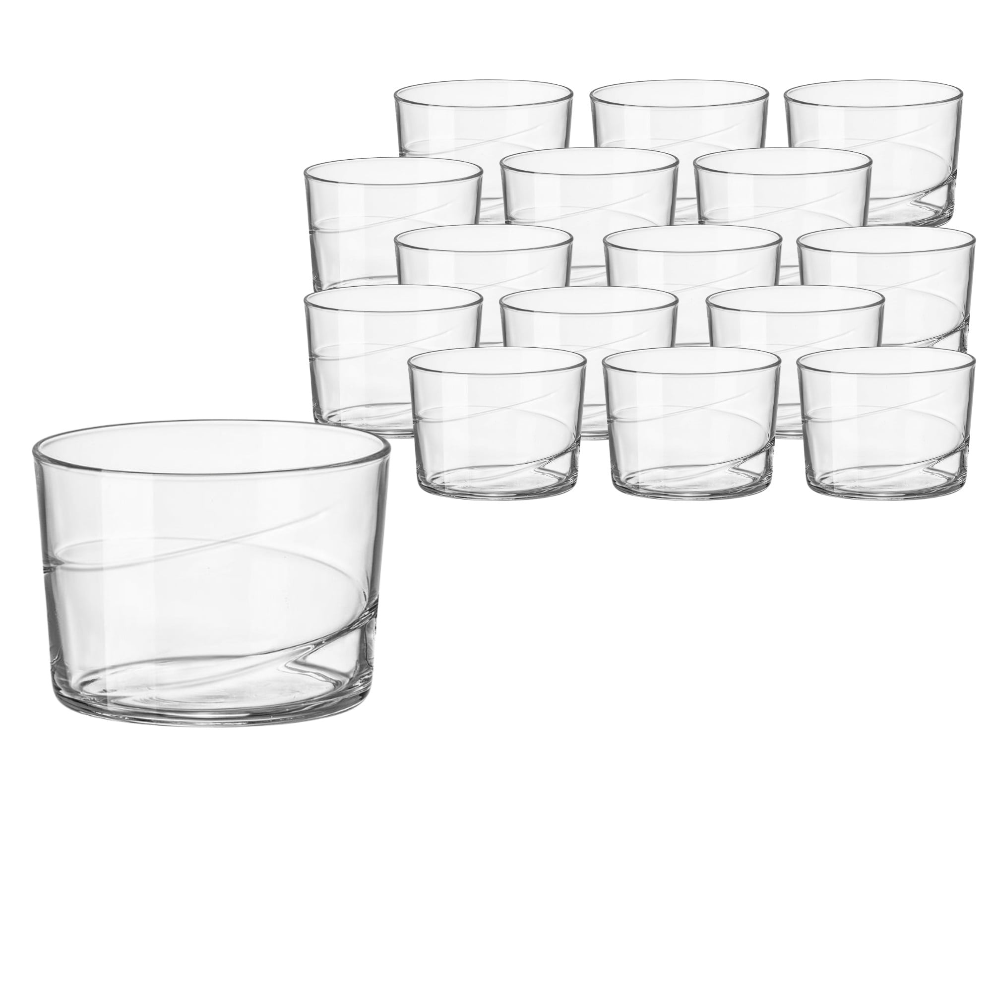 Bormioli Rocco Bodega Swirl Rum Glasses - Set of 12, 7.25 Oz. Spiral ...