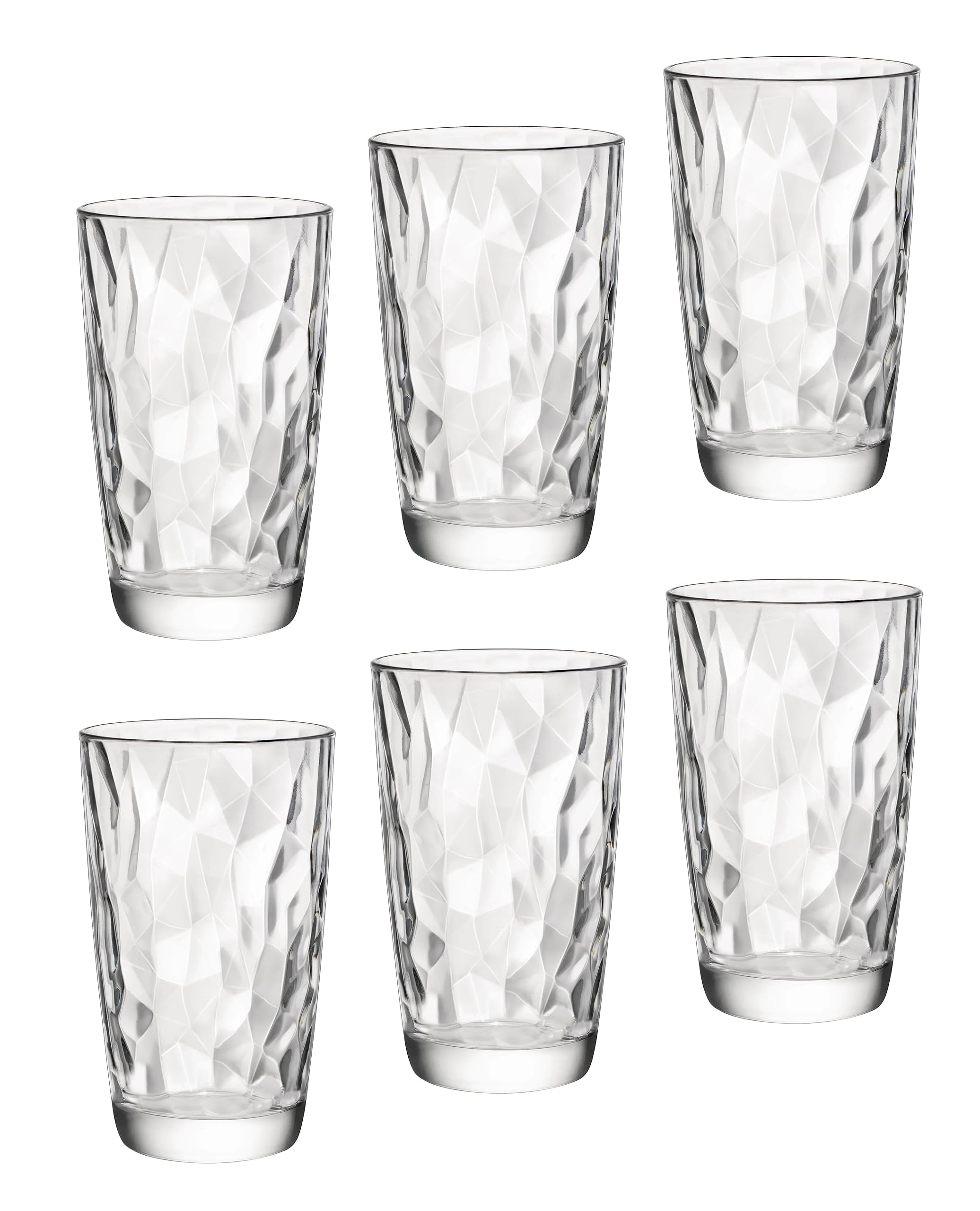 Bormioli Rocco Diamond Cooler Glasses, Clear, 16 oz, Set of 6 - Walmart.com