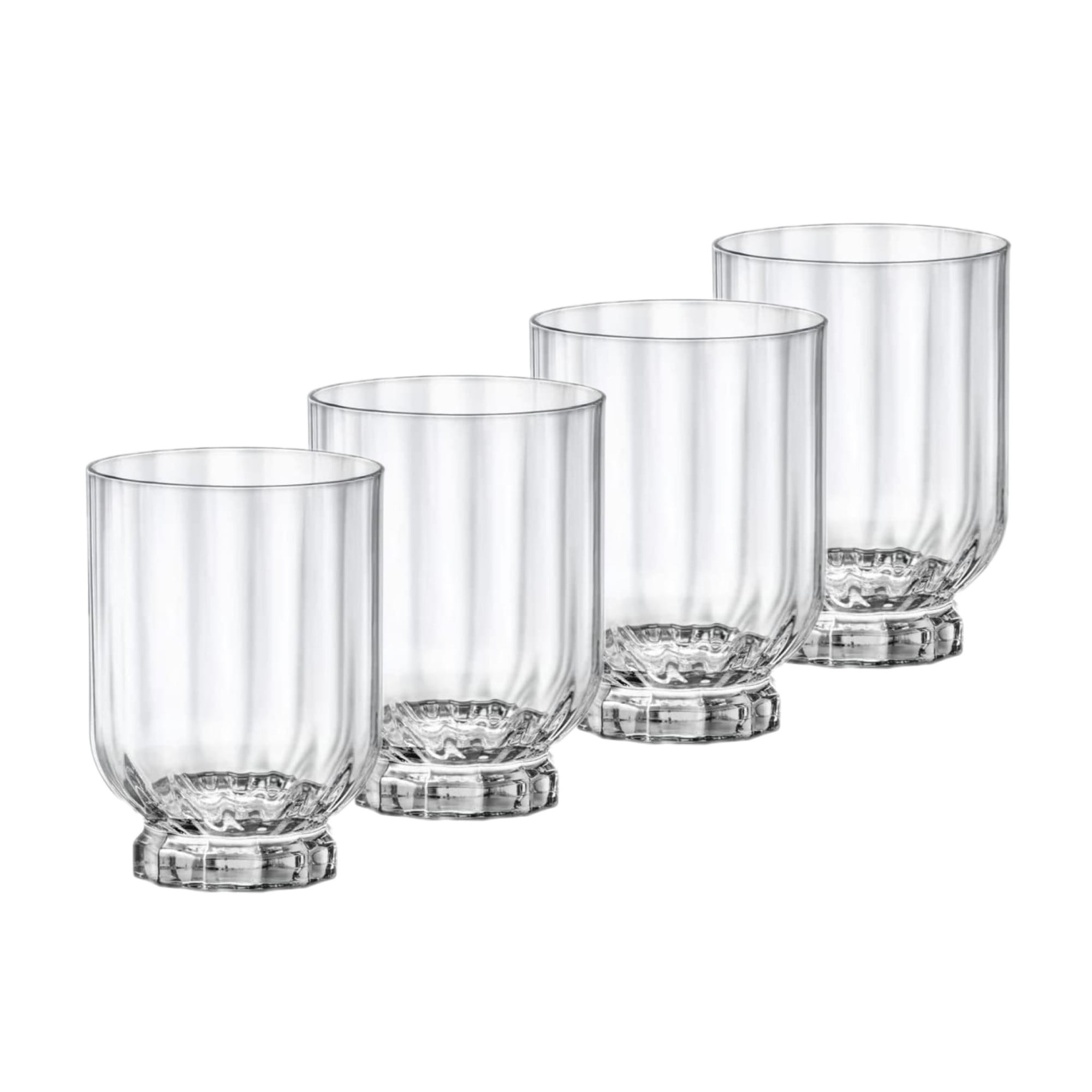 Bormioli Rocco Florian DOF Drinking Glasses - Set of 4, 12.6 Oz. Clear ...