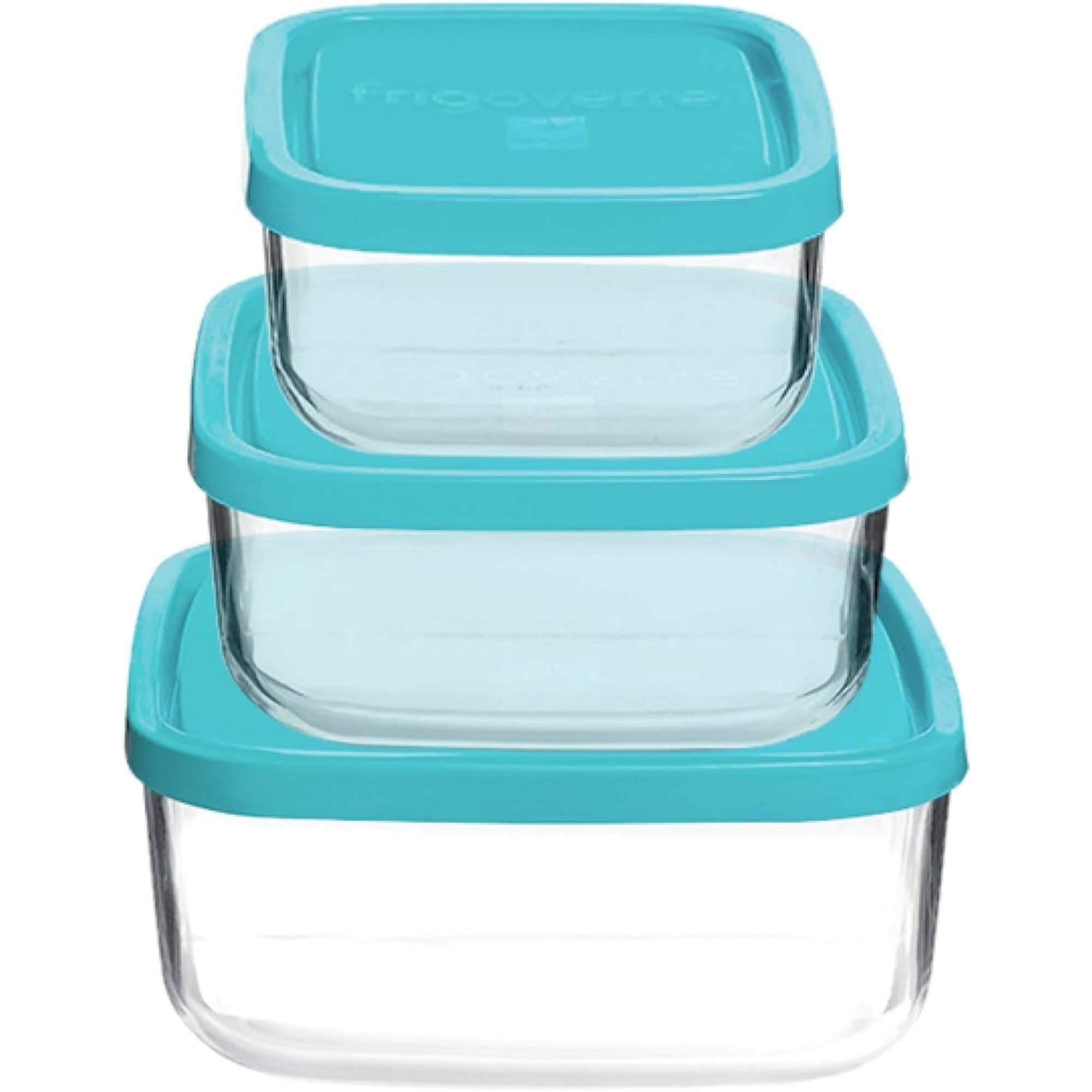 Bormioli Rocco Frigoverre Square Glass Food-Storage Containers with ...