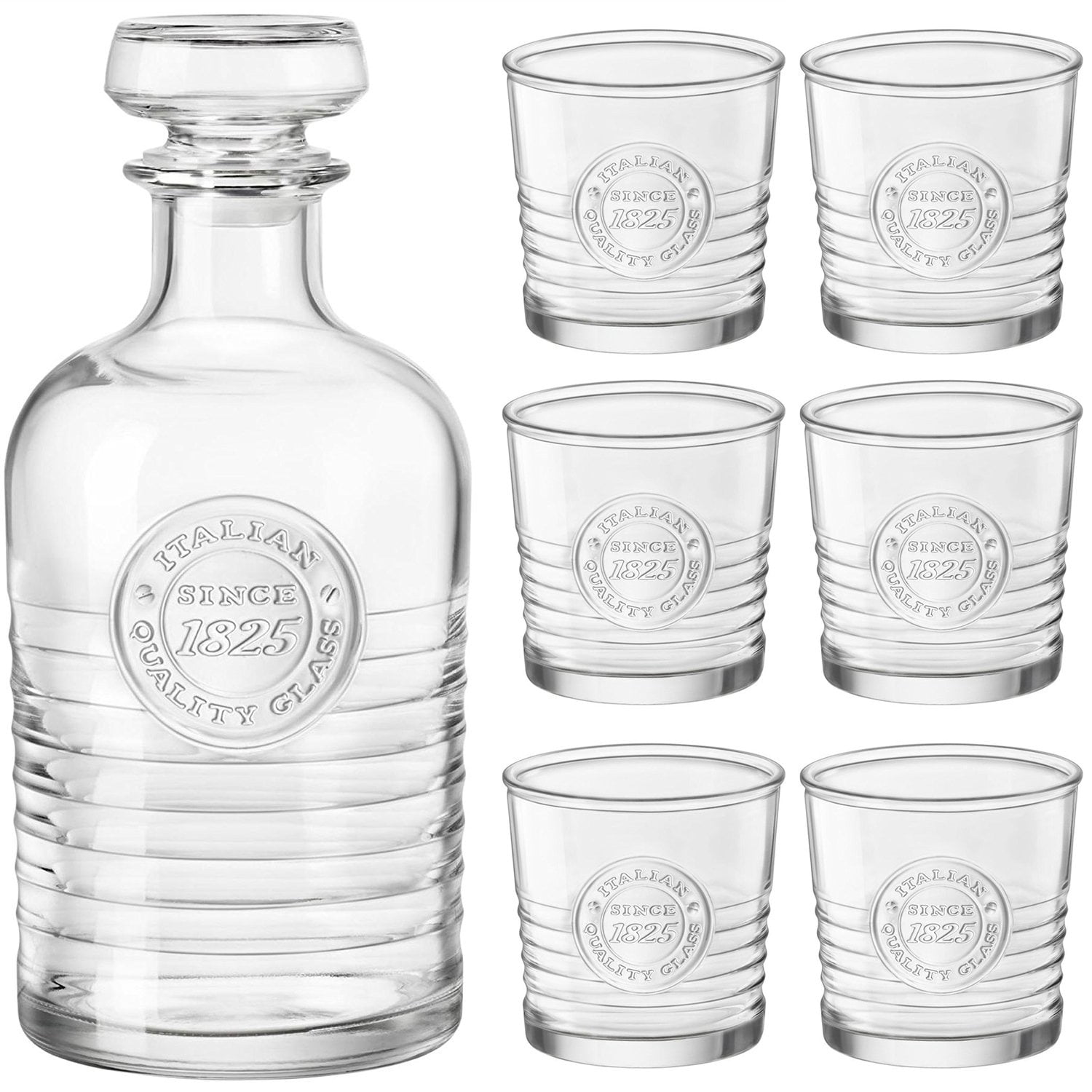 Bormioli Rocco 7 Piece Officina 1825 Decanter & Tumbler Set - Walmart.com