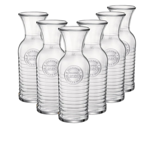 Bormioli Rocco Officina1825 33.75 oz Carafe (Set of 6) - Glass Bottles ...