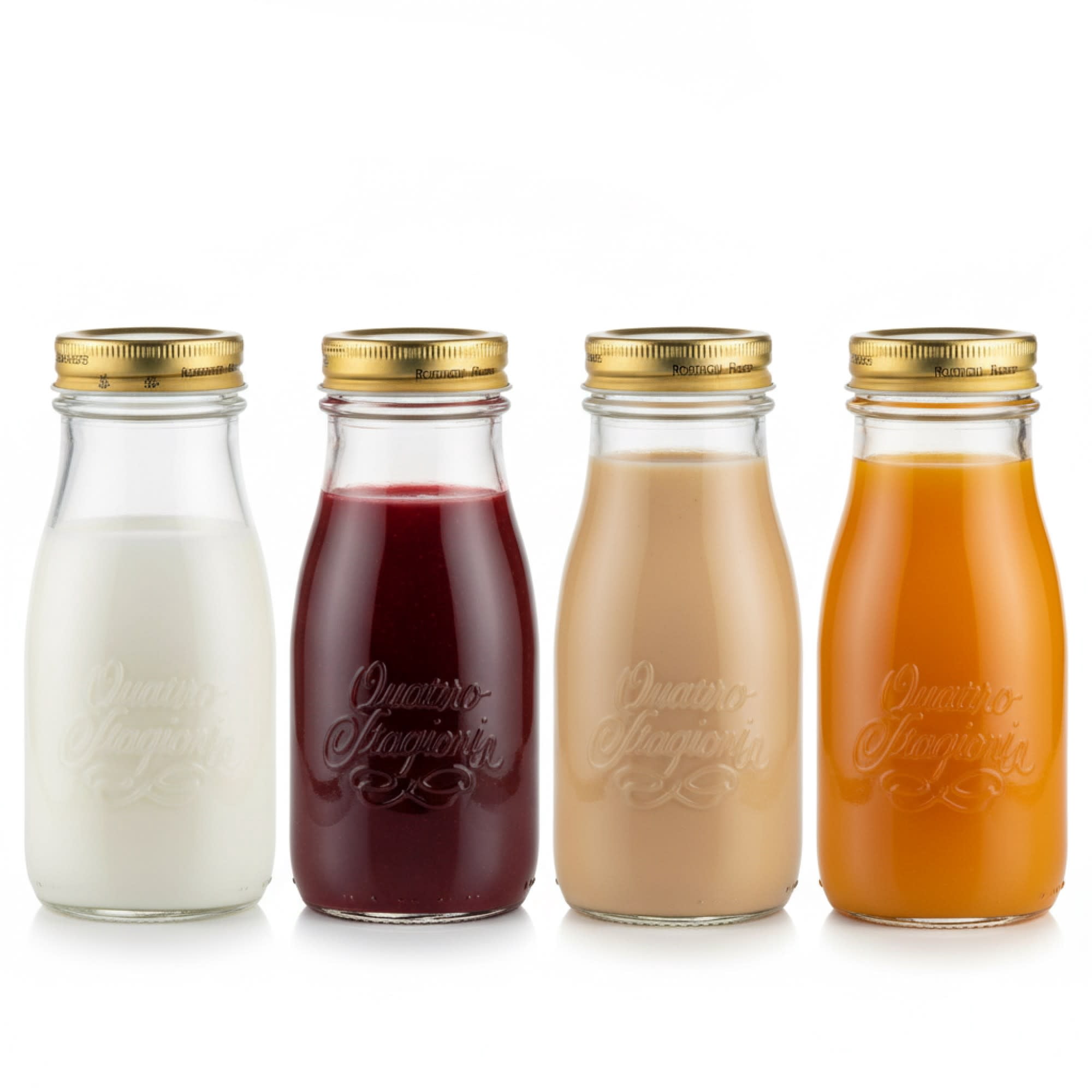 Bormioli Rocco Quattro Stagioni Bottles – 13.5 Oz. Glass Jars with ...