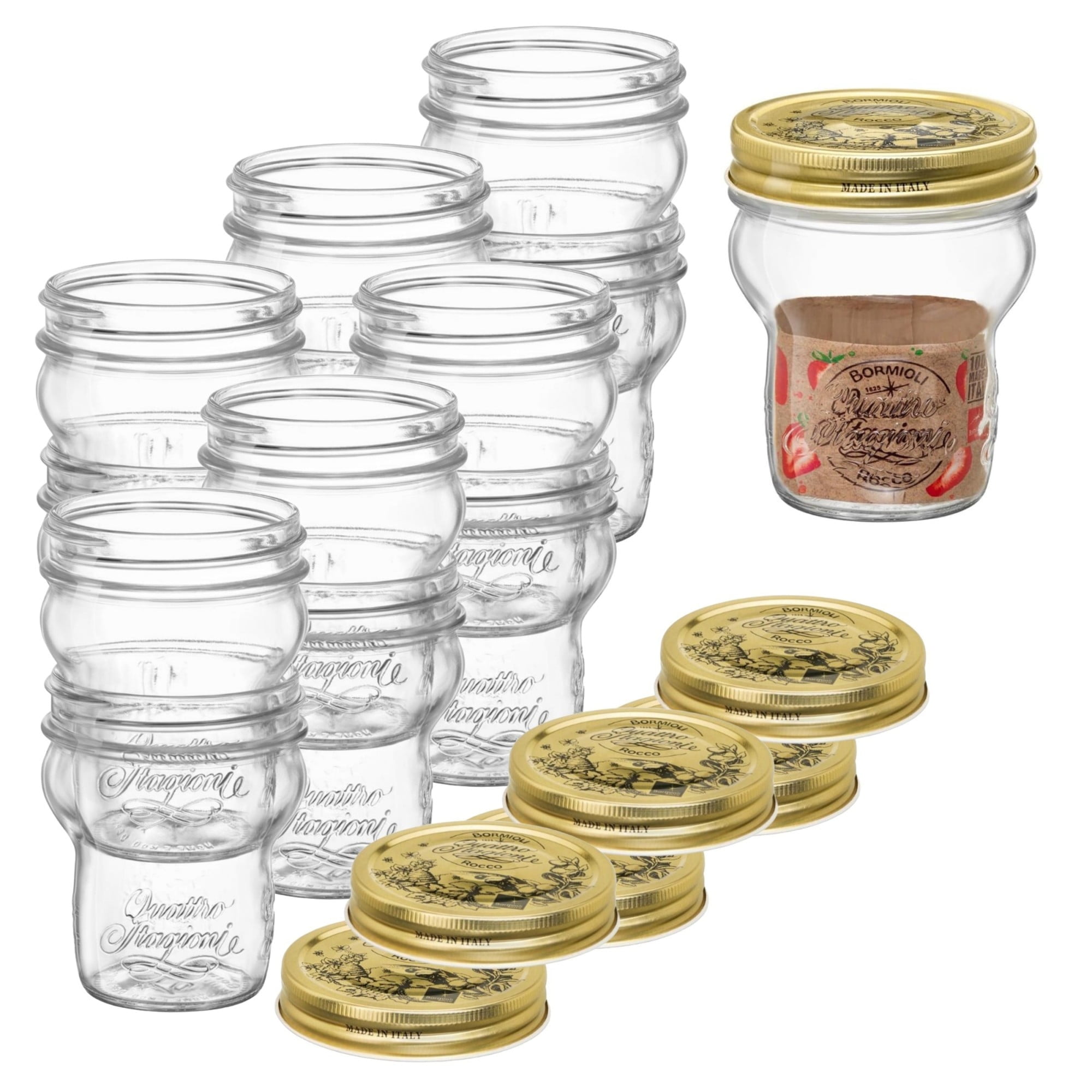 Bormioli Rocco Quattro Stagioni Glass Jars (Set of 12) - 9.25 Oz ...
