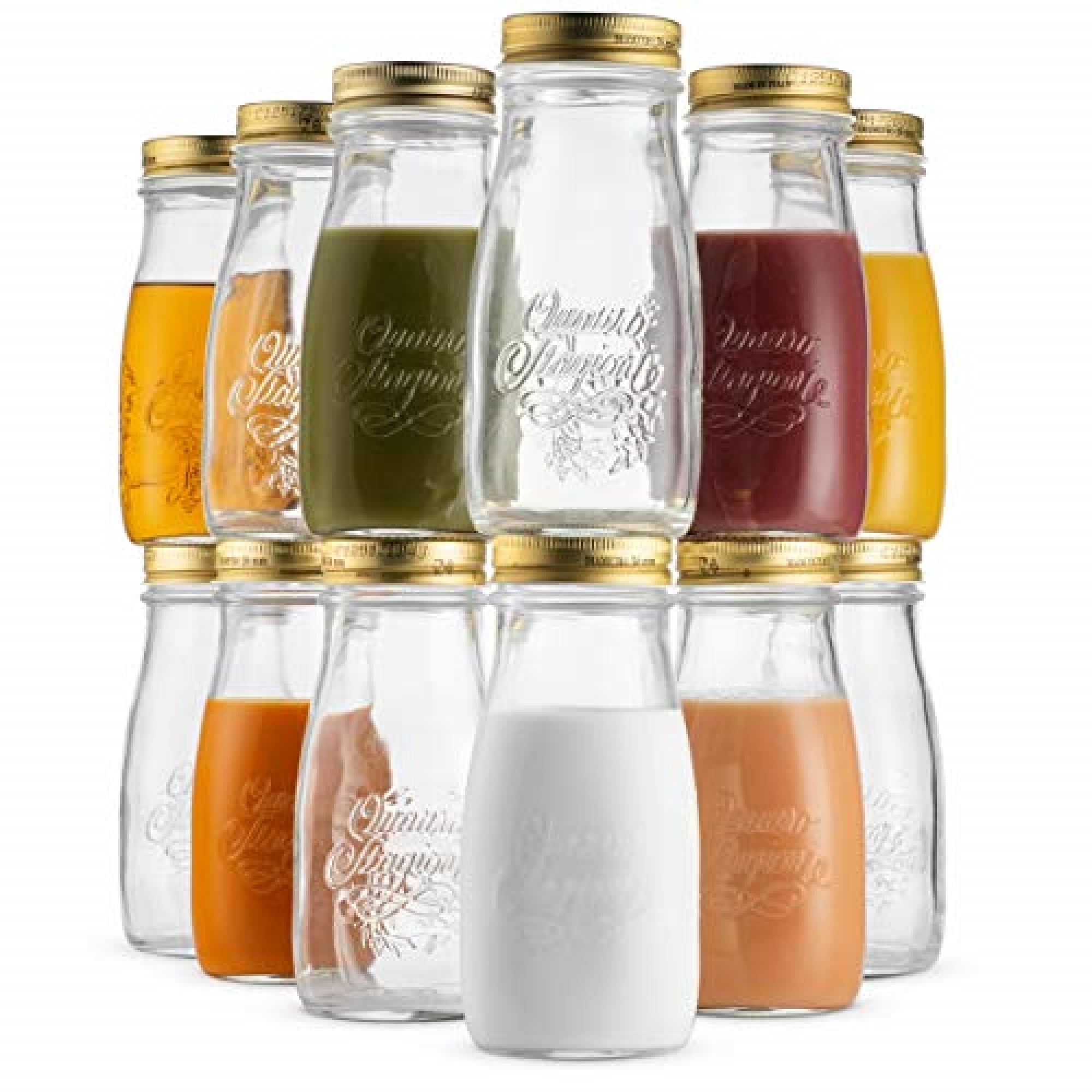 Bormioli Rocco Quattro Stagioni, Set Of 12, Glass Canning Mason Jars ...
