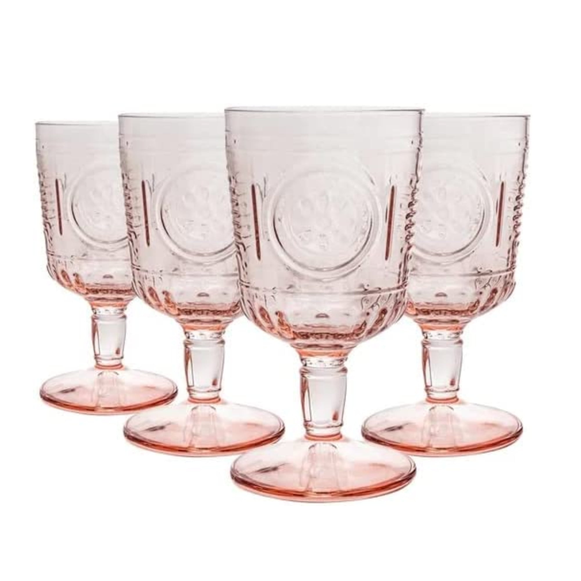 Bormioli Rocco Romantic Stemware Glass, Set of 4 - Cotton Candy Pink ...