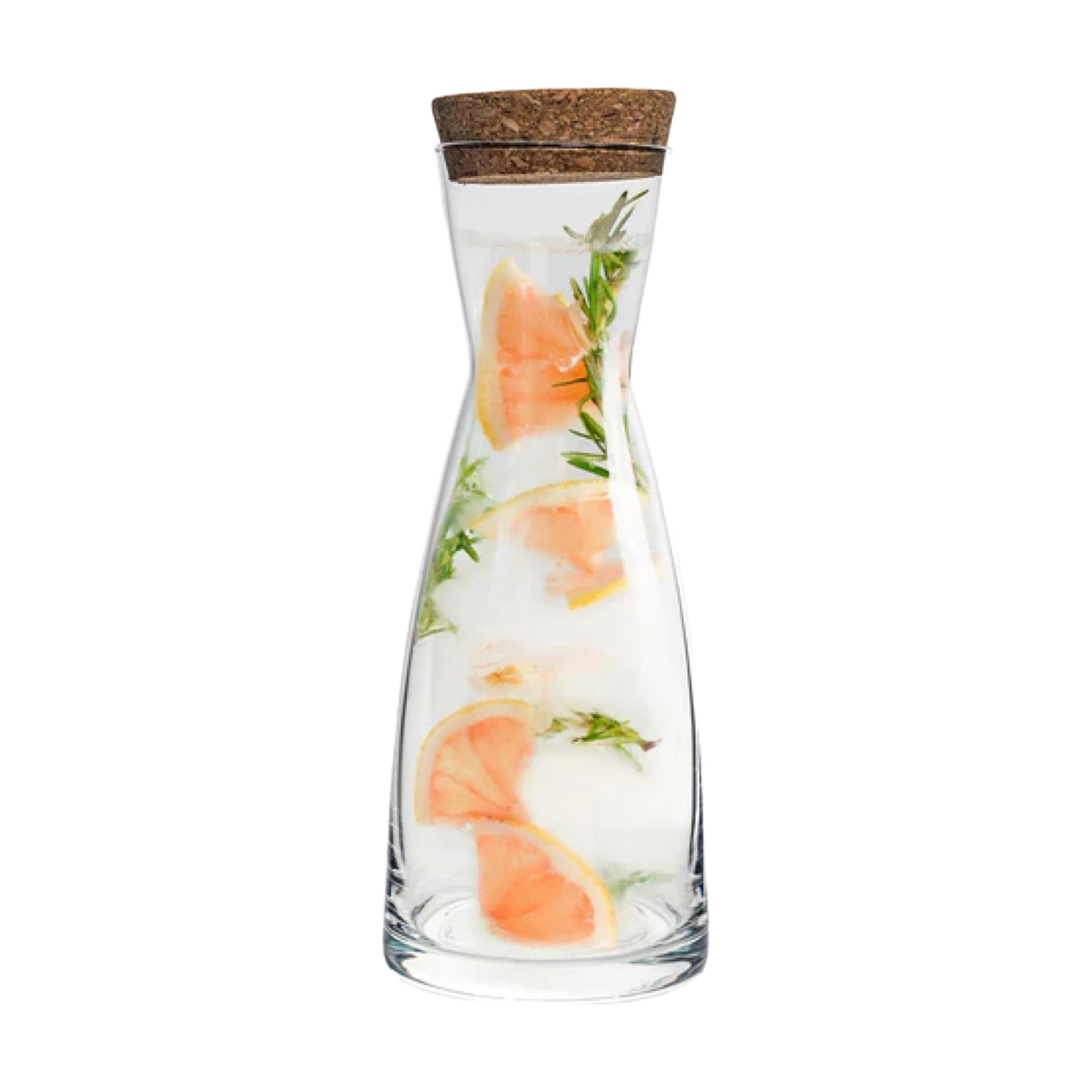 Bormioli Rocco Ypsilon Carafe with Cork Top - 18.5 oz Star Glass Water ...