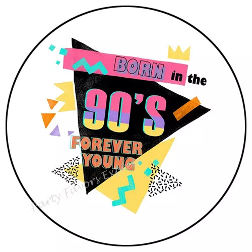 Born In The 90'S Forever Young Sticker Party Favors Sticker Envelope ...