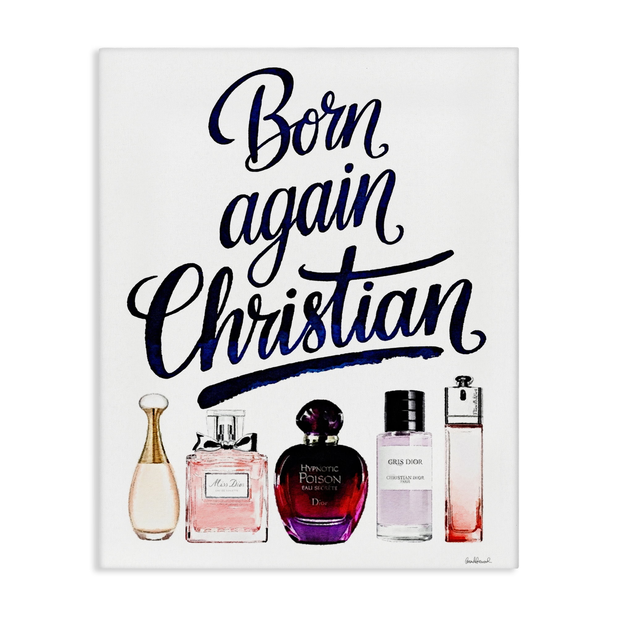 Born Again Christian Skincare Canvas Wall Art, design by Amanda ...