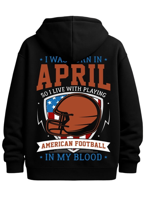 Born in April funny hoodies men's sweater hoodie black Clothing For ...