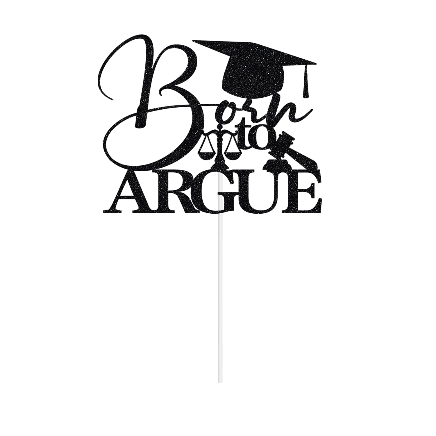 Born to Argue AJH3 Cake Topper, Congrats Lawyer Case Closed Cake ...