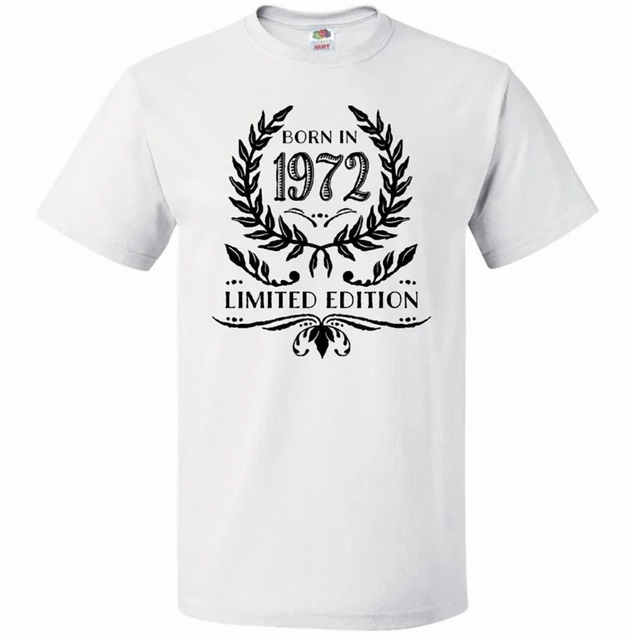 Born In 1972 Limited Edition T-Shirt Birthdays Ink Style Borders Birth ...