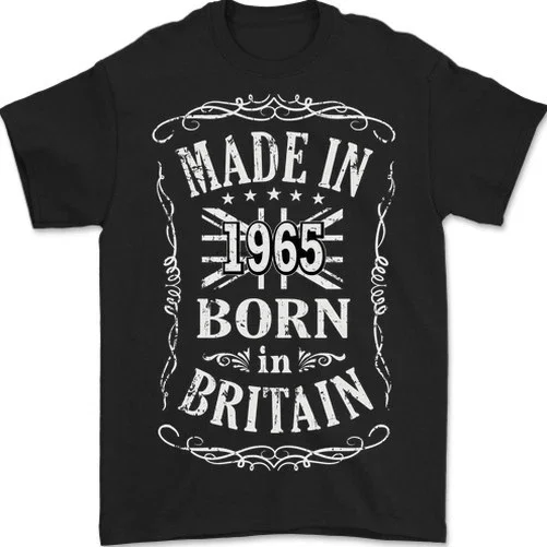 Born In Britain 60Th Birthday Made 1965 T-Shirt - Walmart.com