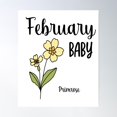 Born In February Primrose Birthday Birth Month Flower Poster Wall Art ...