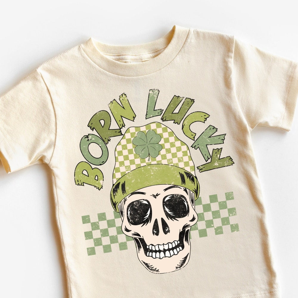 Born Lucky Kids St Patrick'S Day Shirt, St Patrick Toddler Tee TODDLER SHORT SLEEVE TEE BELLA ...