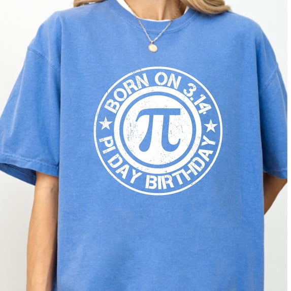 Born On 314 Pi Day Birthday Shirt Math Pi Symbol Stamp Design Funny ...