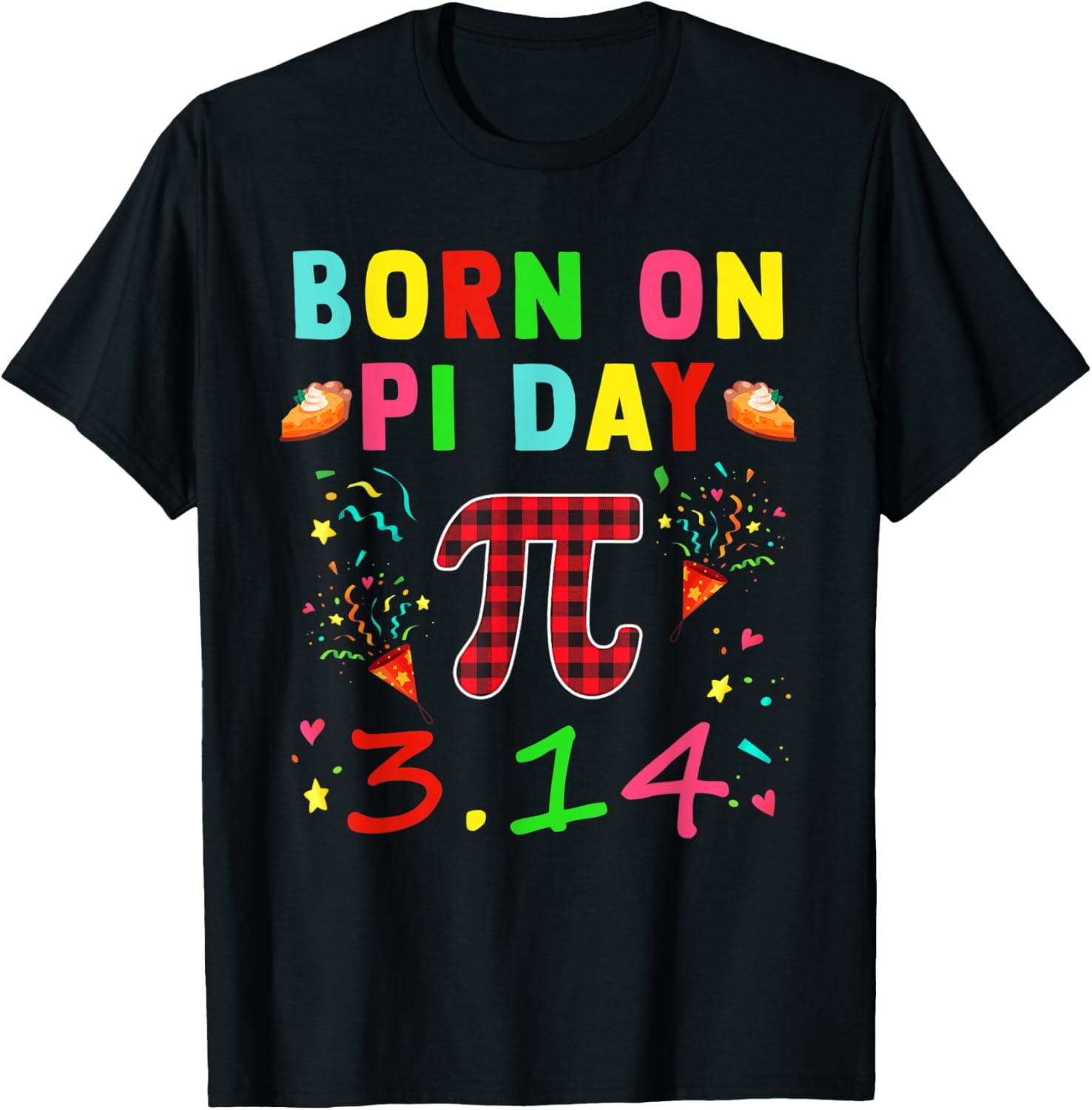 Born On March Pi Symbol Red Plaid Birthday On March Math T-Shirt men ...