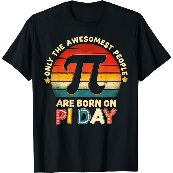 Born On Pi Birthday Retro Pi Symbol Boy Girl Math Teacher T-Shirt ...