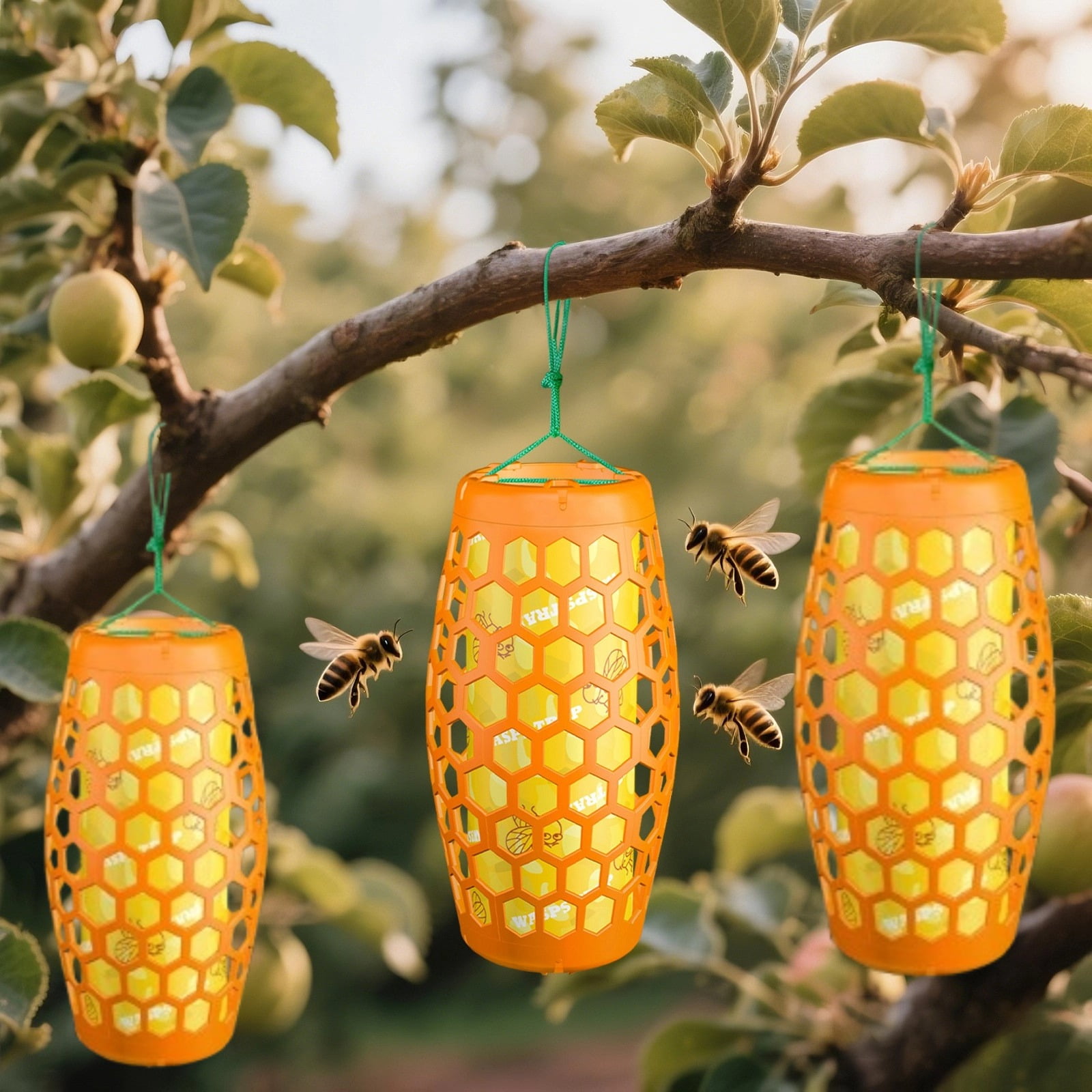 Born Pettry 3 Pcs Wasp Traps Bee Baits with Bait Reservoir Outdoor ...